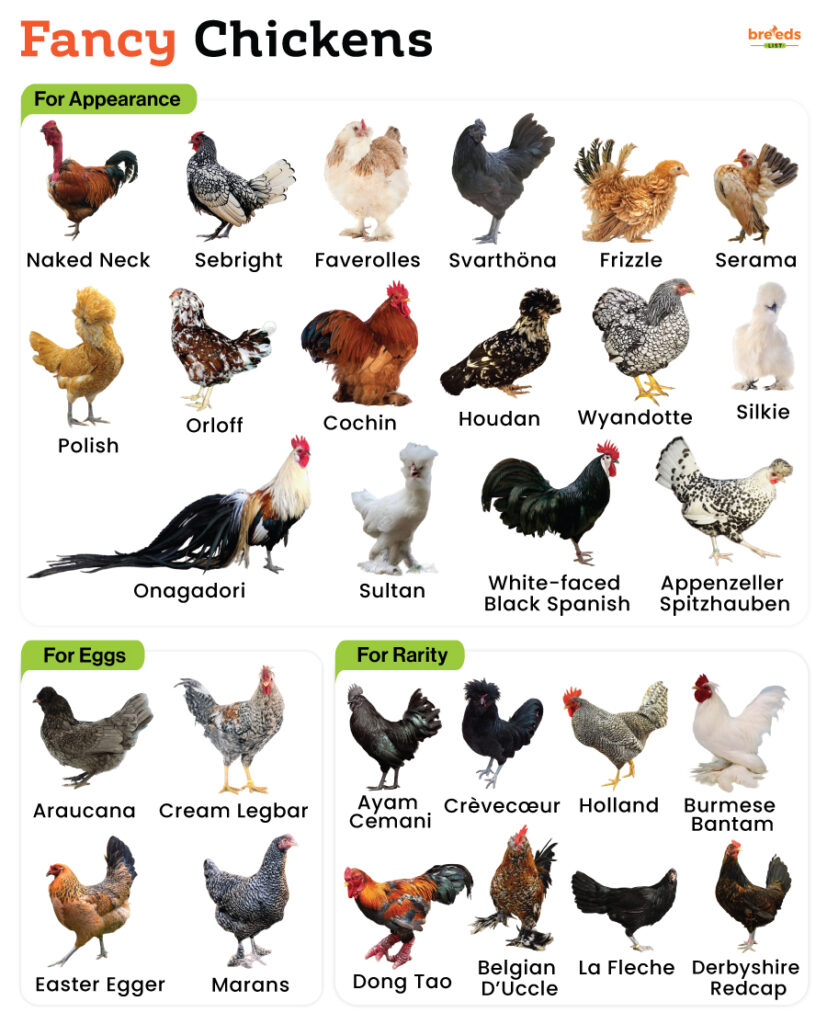 List Of Fancy Exotic And Rare Chicken Breeds With Pictures